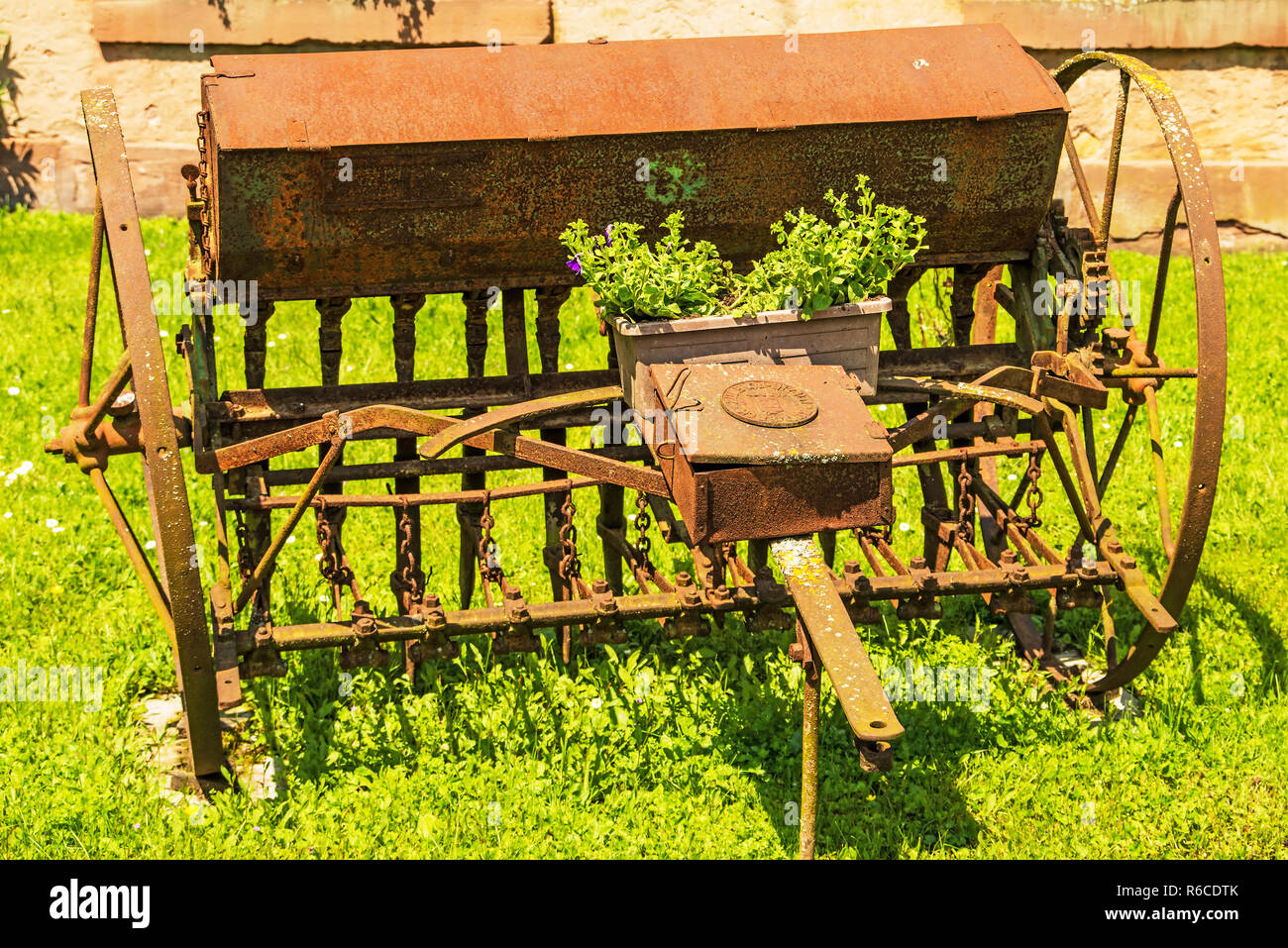 Old Agricultural Machine Stock Photo - Alamy