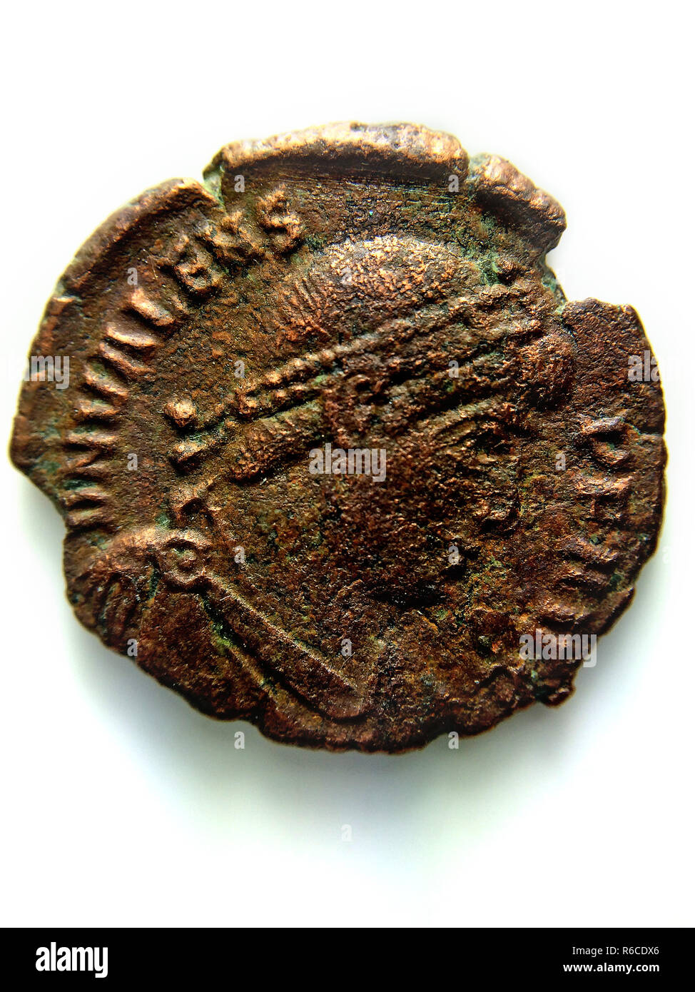 Antique Roman Copper Coin Stock Photo - Alamy