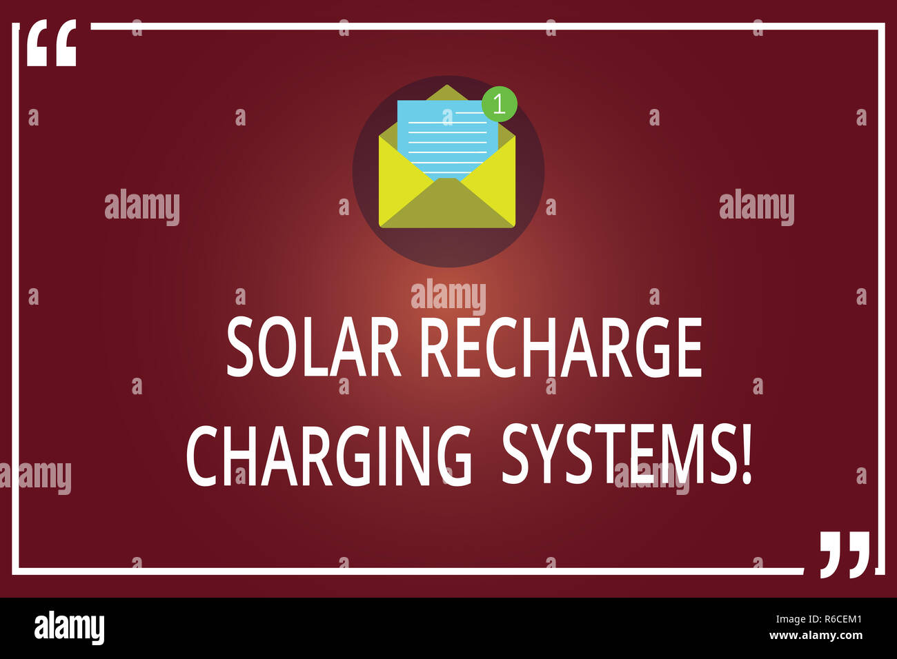 Word writing text Solar Recharge Charging Systems. Business concept for New innovative ...