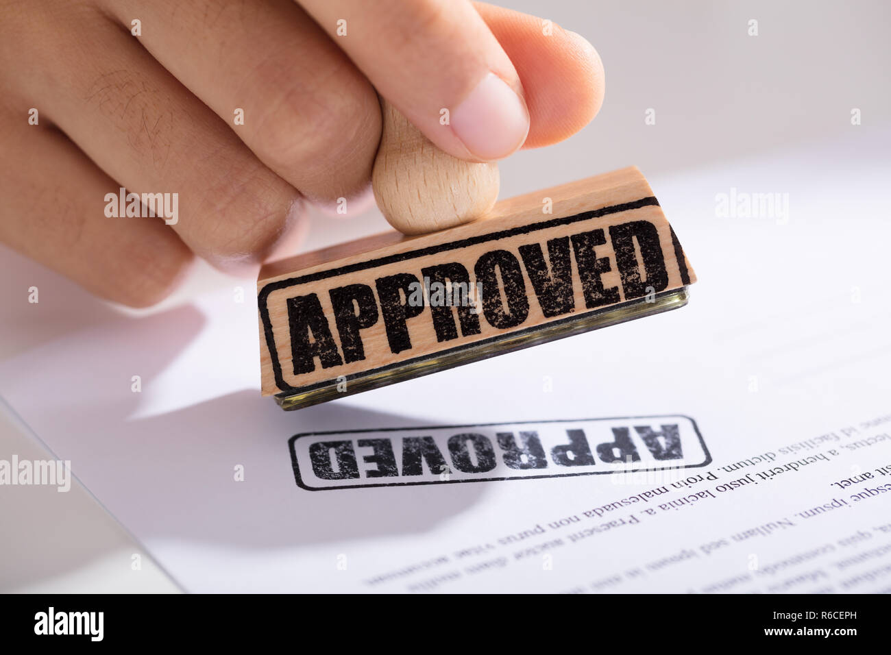 Person Approving Contract Form Stock Photo - Alamy