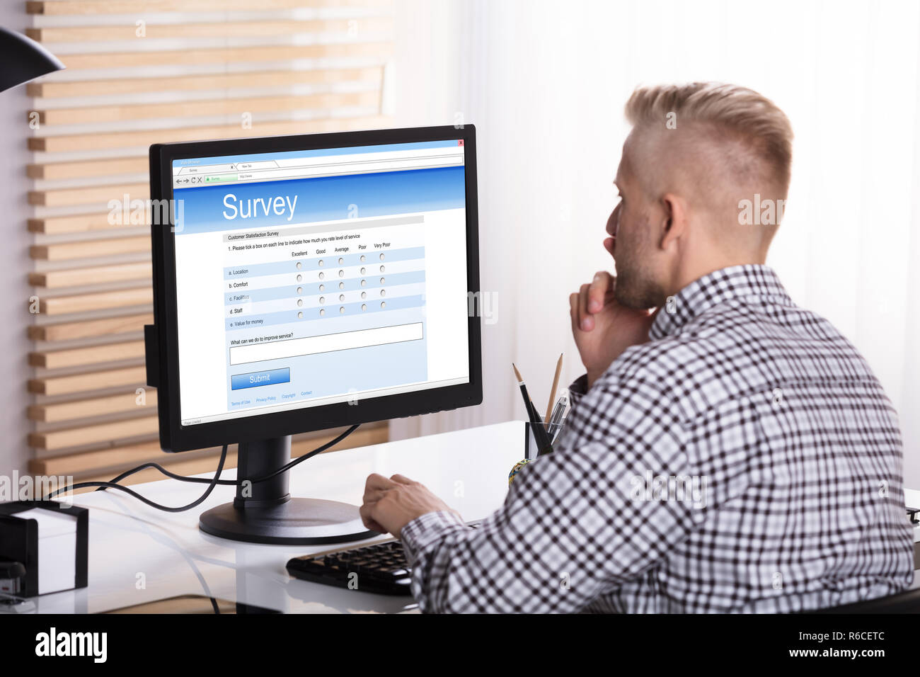 Computer screen concept online survey hi-res stock photography and ...