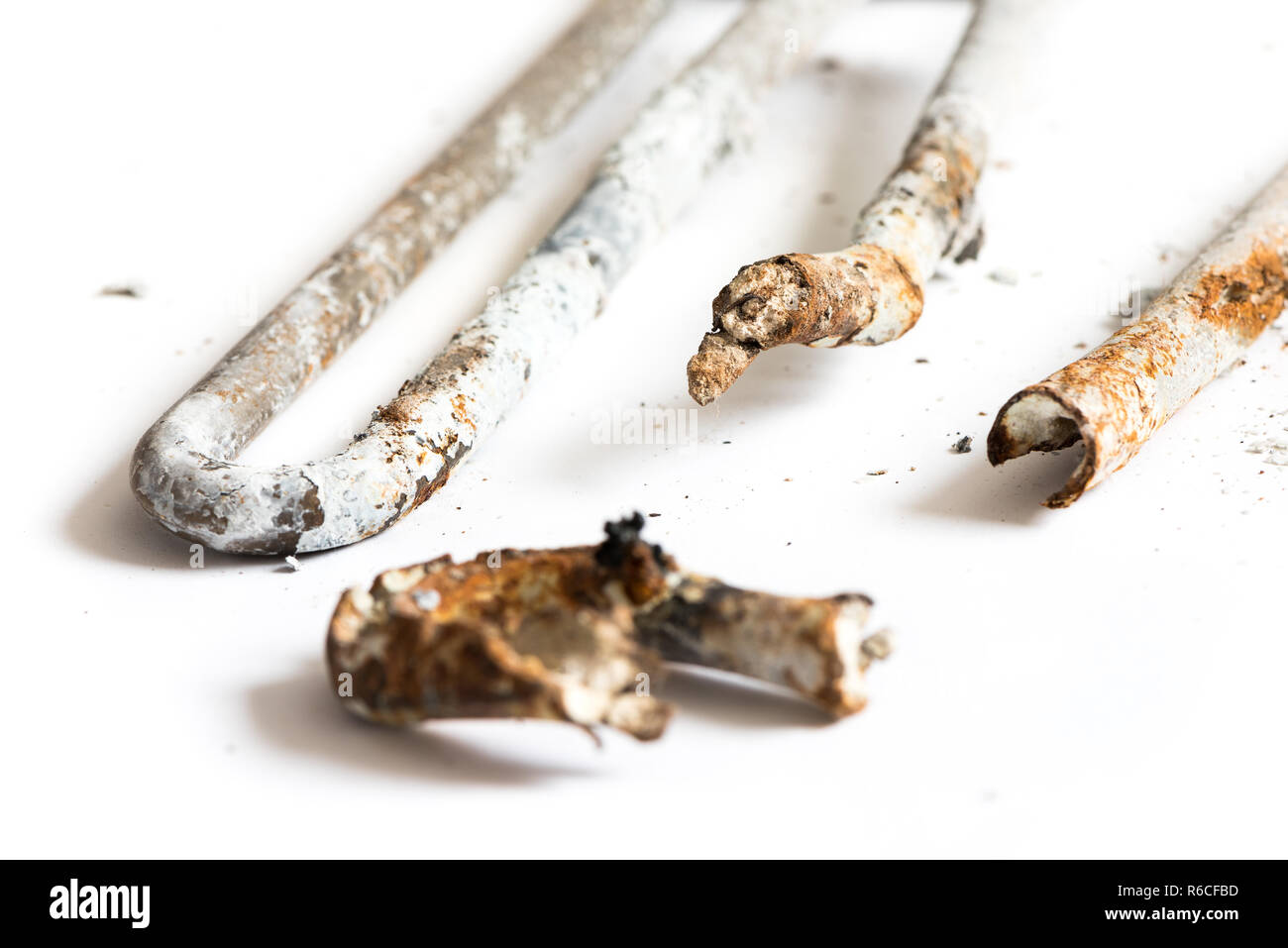 Damaged Heating Element of the Washing Machine on White Background ...