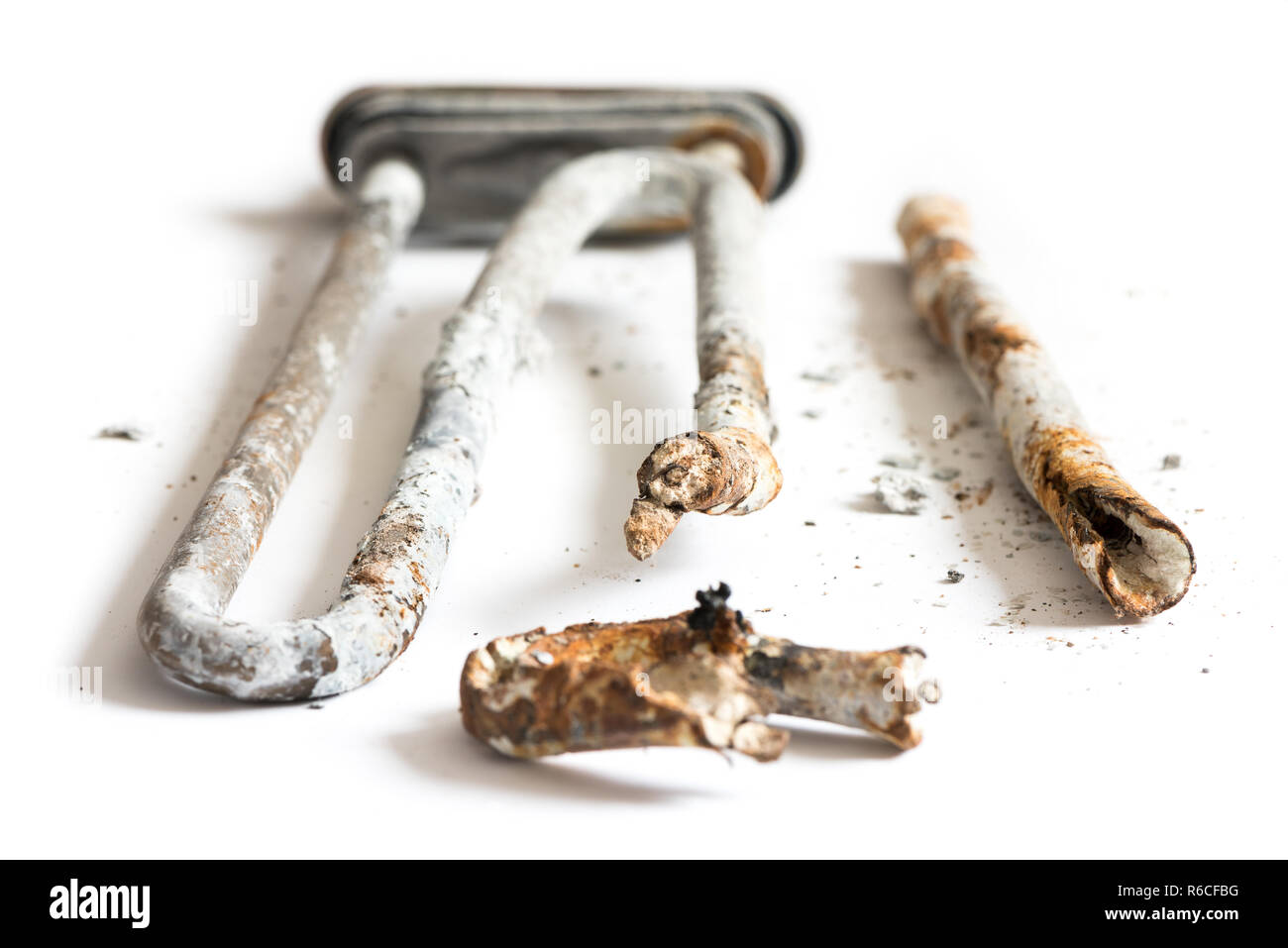 Damaged Heating Element of the Washing Machine on White Background ...