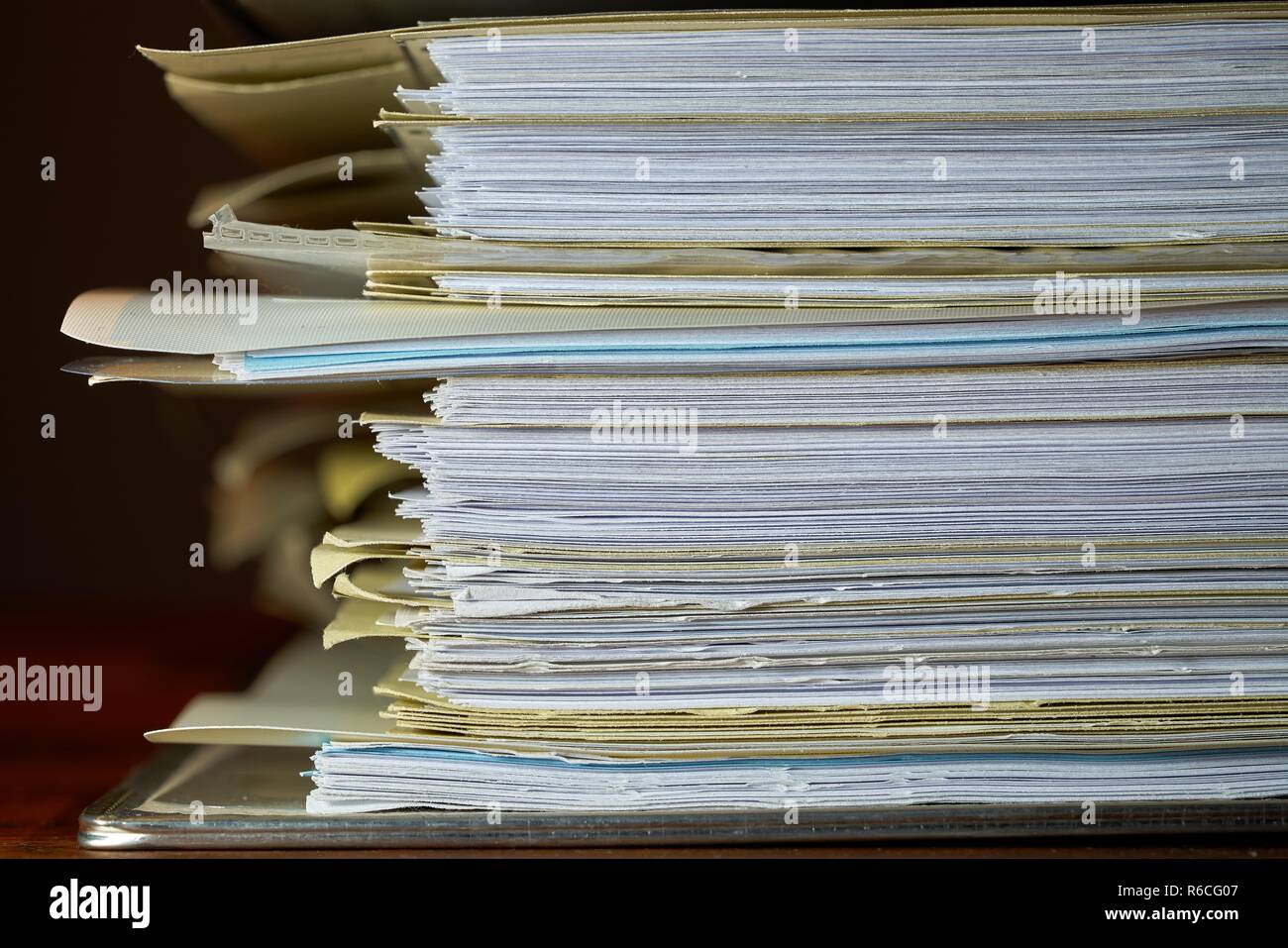file folder on a desk in the office Stock Photo - Alamy