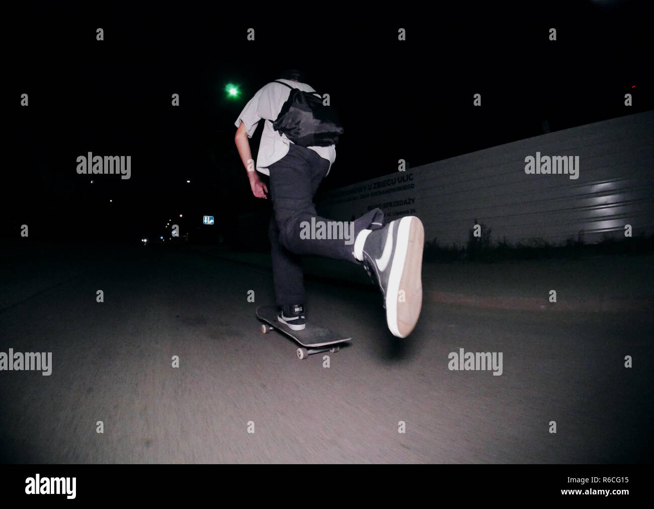 Skater riding a skateboard Stock Photo - Alamy