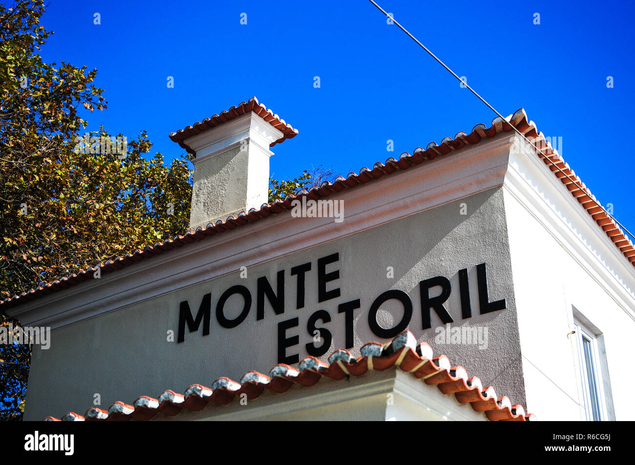 Monte Estoril Railway Station Portugal Stock Photo - Alamy