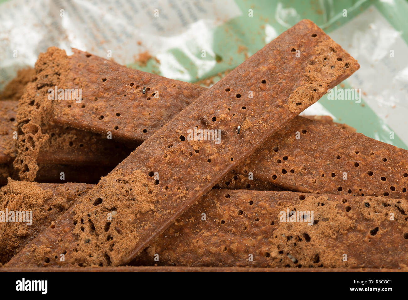 Evidence of flour beetle infestation, Tribolium castaneum, in dog chews ...