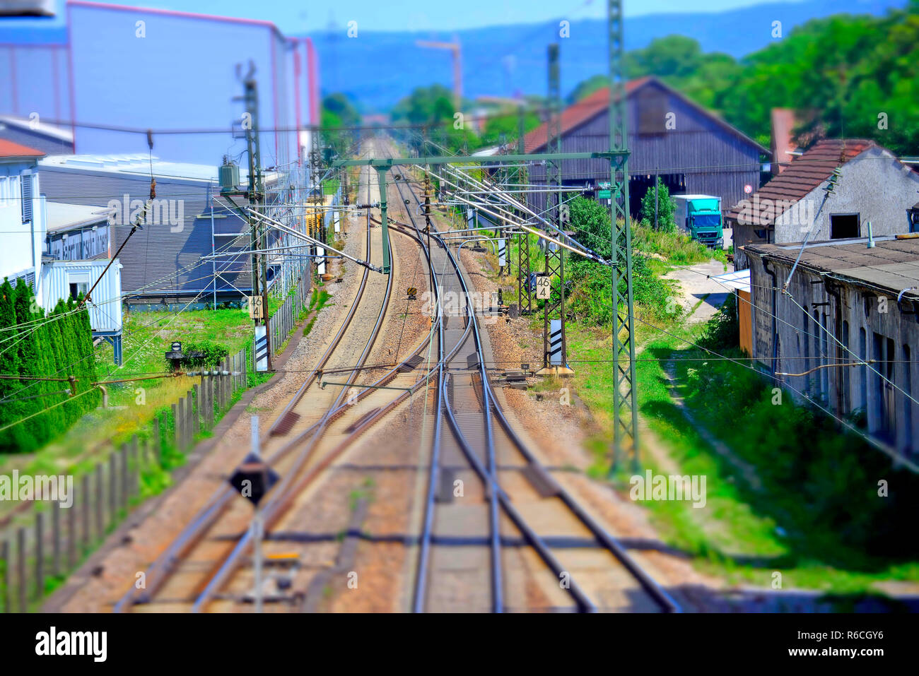 Rails In Germany Stock Photo - Alamy