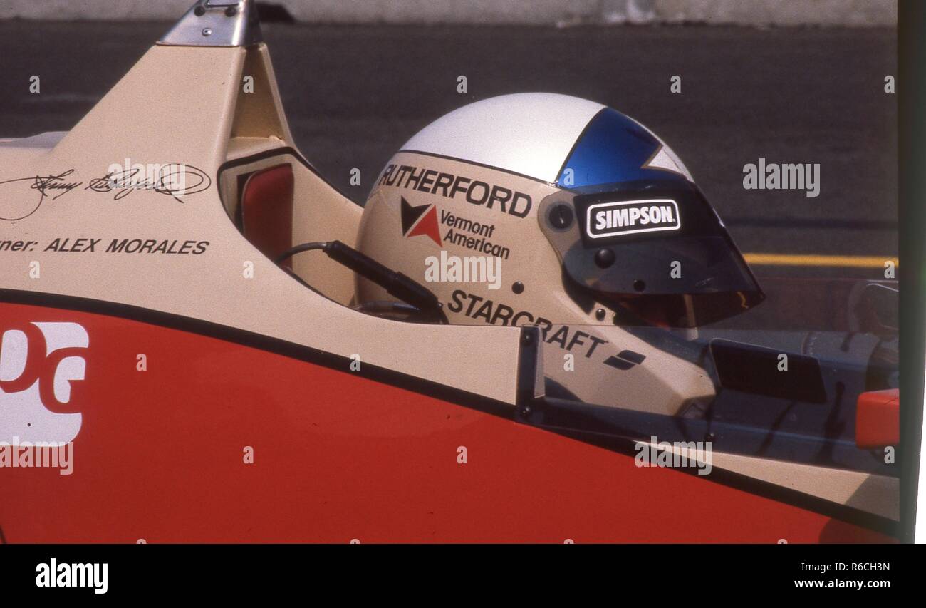 Race driver in red and tan car hi-res stock photography and images - Alamy