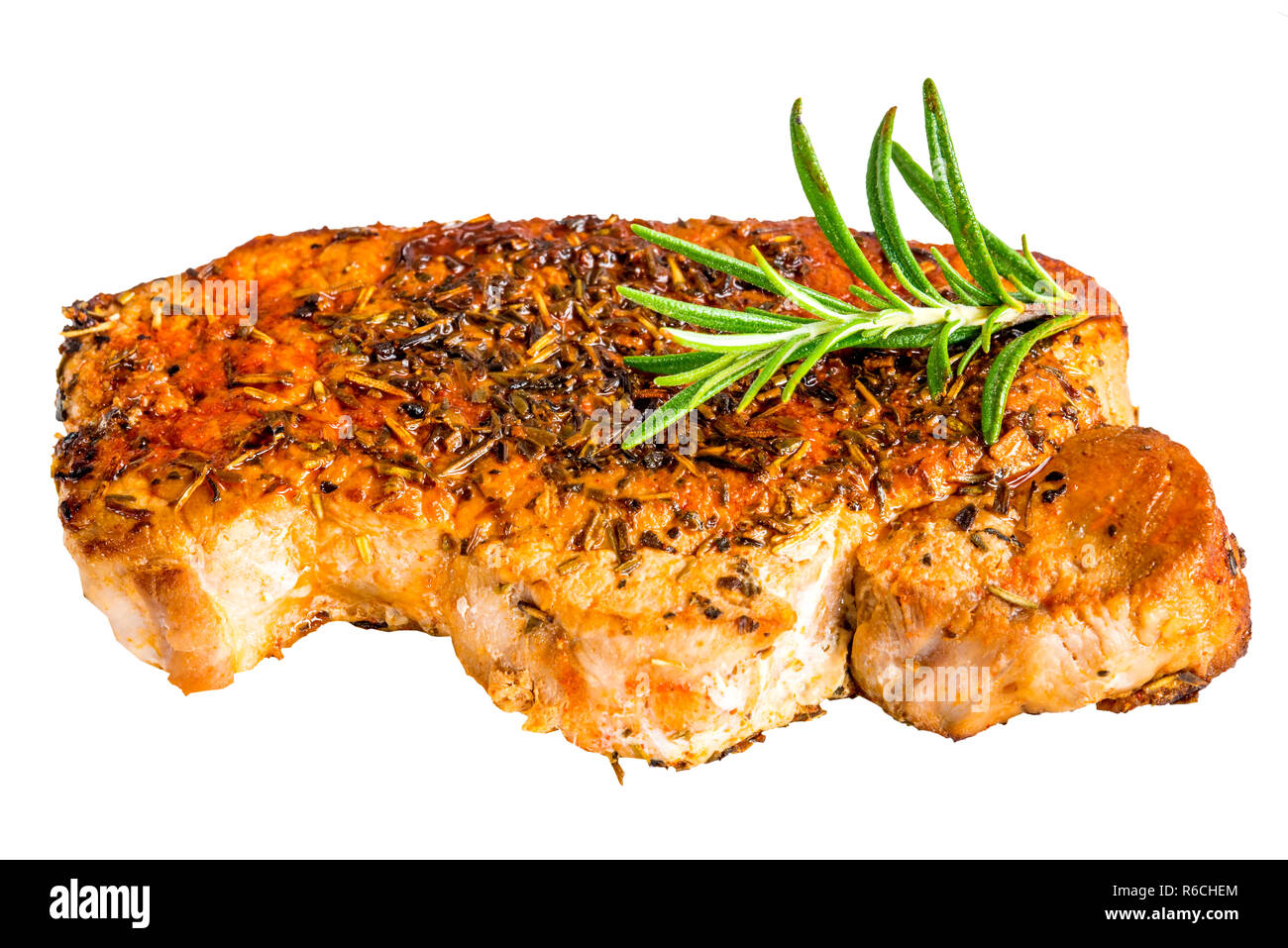 Crispy Roasted Pork Chop Stock Photo - Alamy