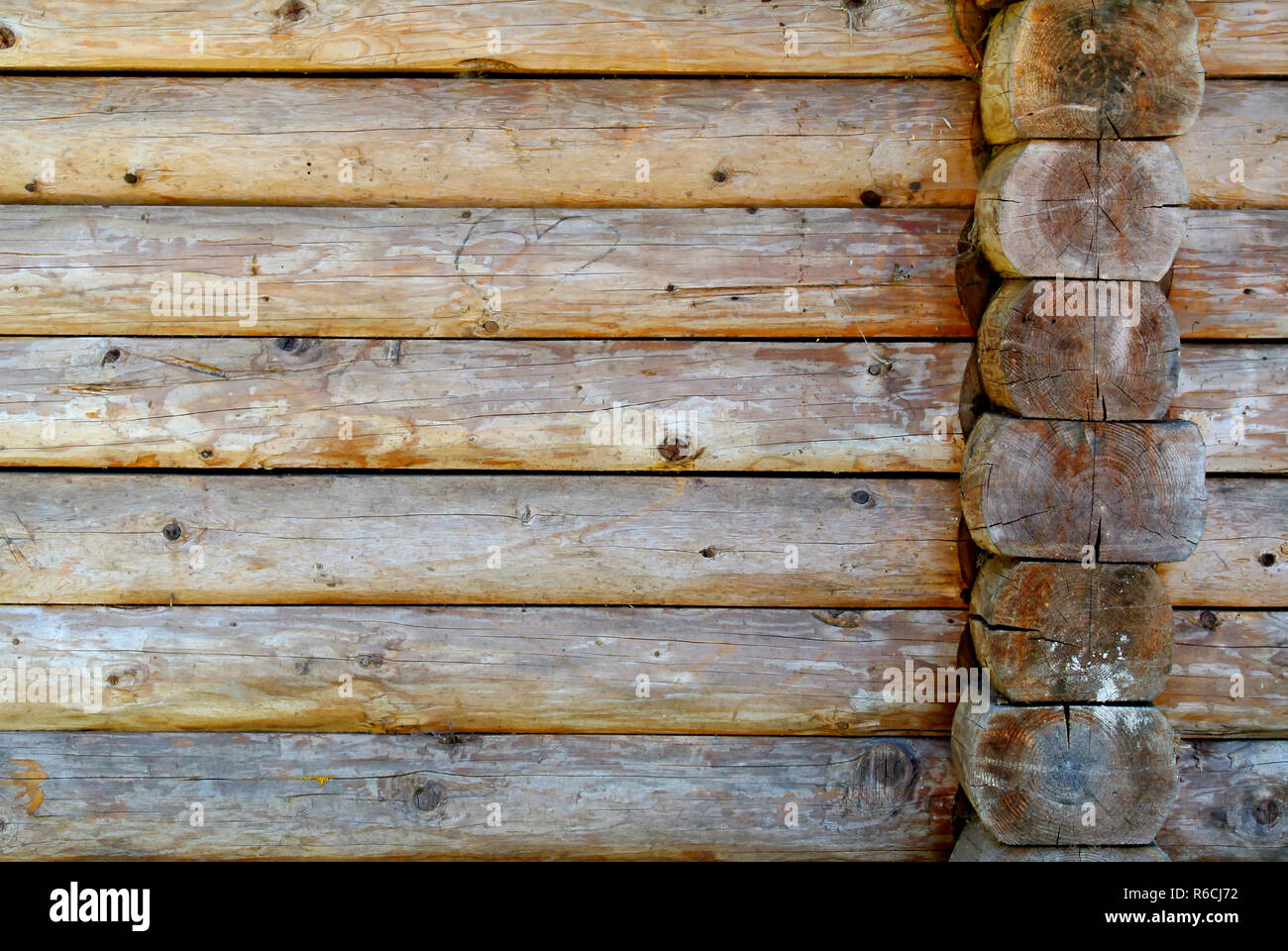 Wall Of A Blockhouse Stock Photo - Alamy