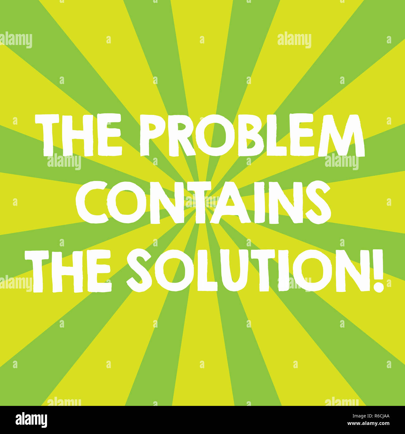 Handwriting text The Problem Contains The Solution. Concept meaning ...