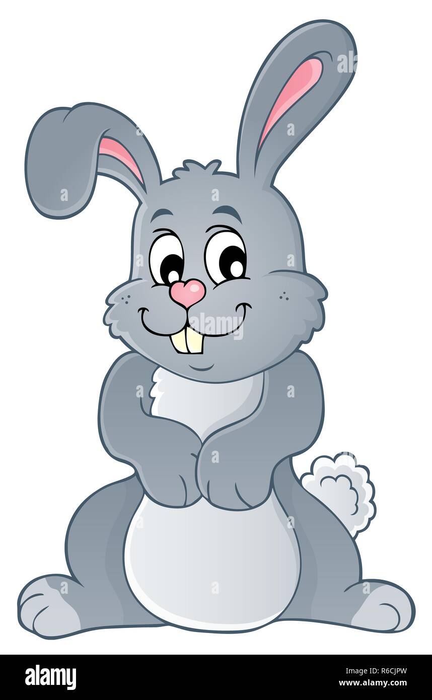Cute rabbit theme image 1 Stock Photo - Alamy