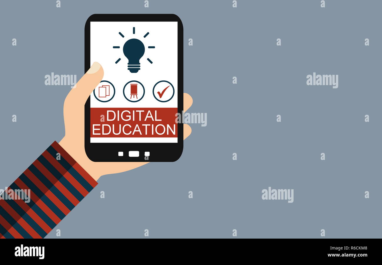digital education with the smartphone Stock Photo - Alamy