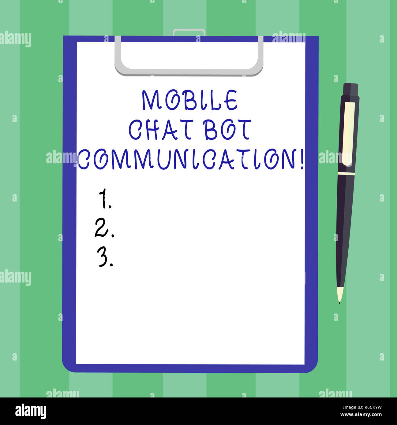 Handwriting text Mobile Chat Bot Communication. Concept meaning ...
