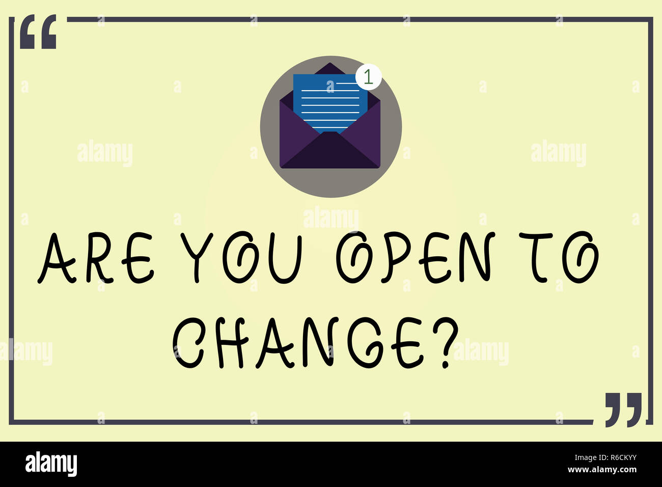 Writing note showing Are You Open To Changequestion. Business photo ...