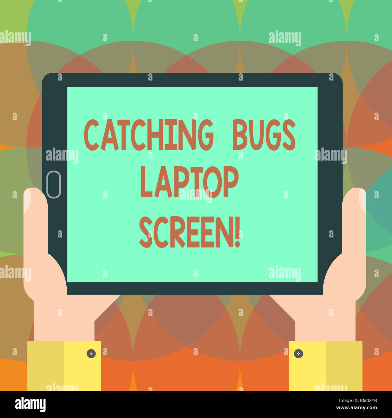 Word writing text Catching Bugs Laptop Screen. Business concept for ...