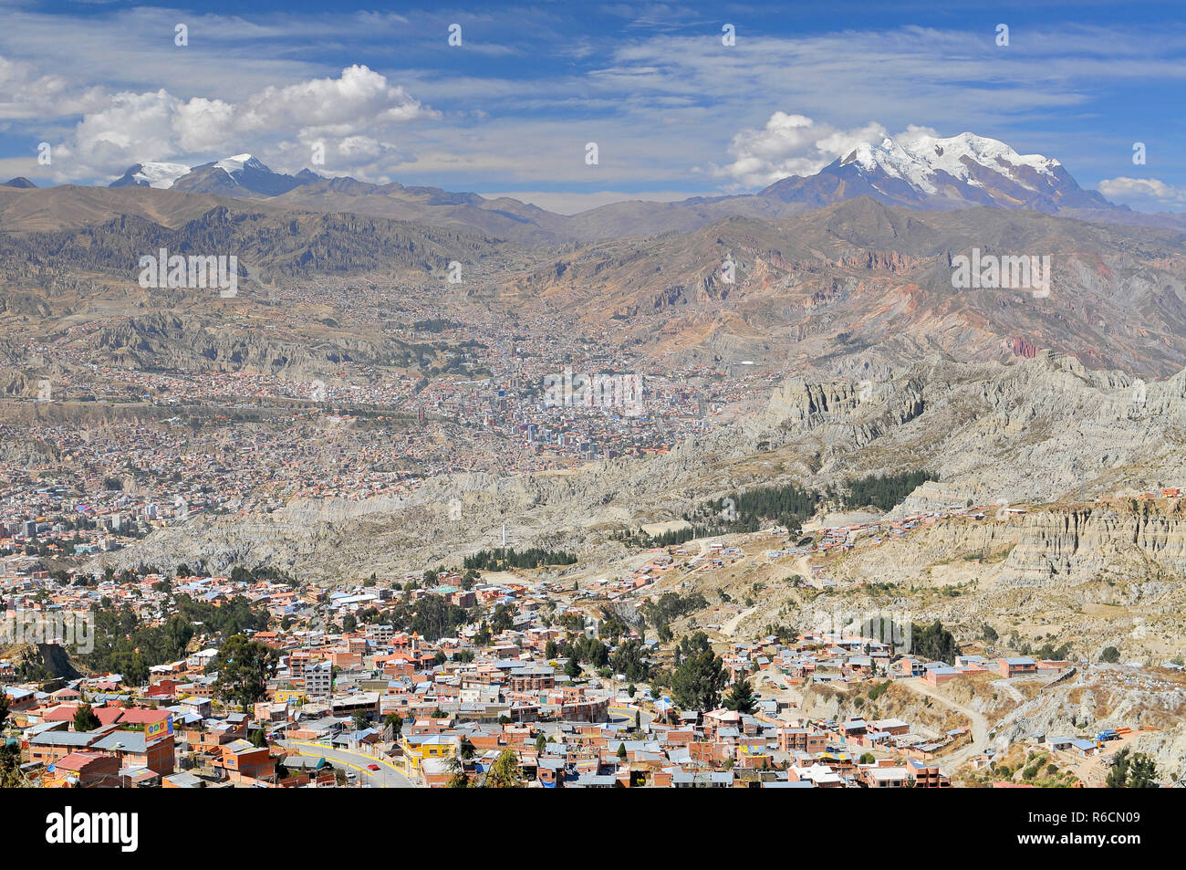 Bolivia, View Of Cordillera Real From La Paz Stock Photo - Alamy