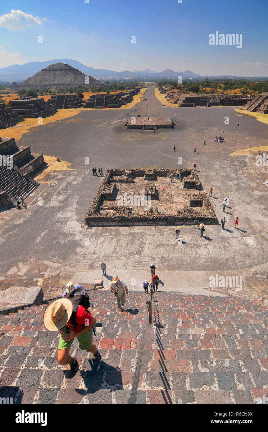Mexico, Teotihuacan, The Sun Pyramid Stock Photo - Alamy