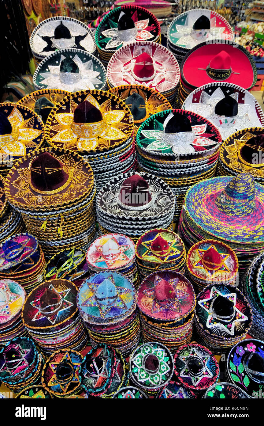 Colorful Sombreros, Typical Mexican Hat Stock Photo - Alamy