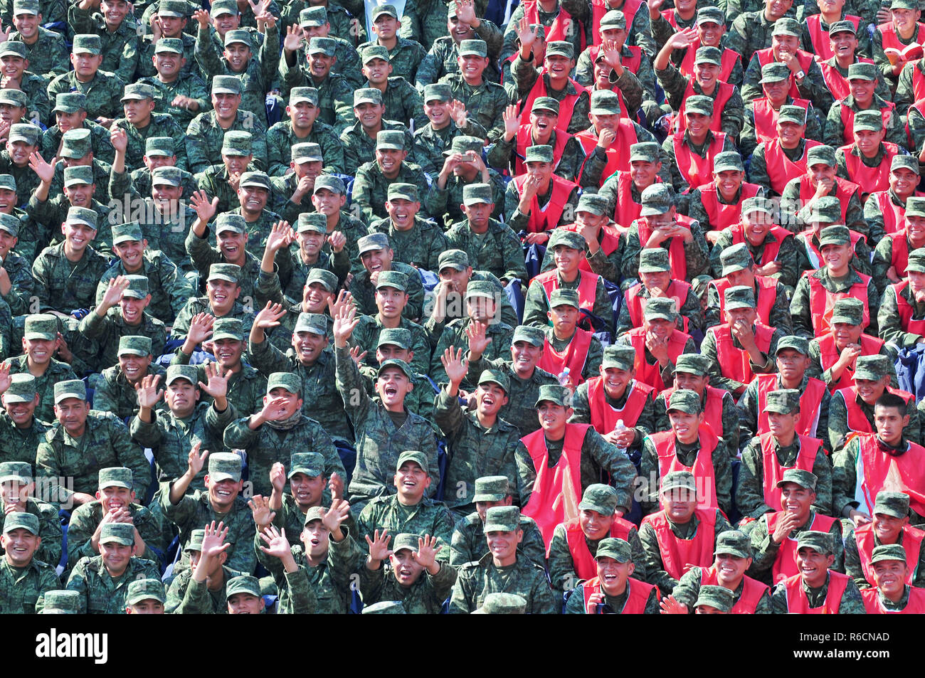 Mexican Soldiers Are Preparing To Ceremony In Mexico City Stock Photo ...