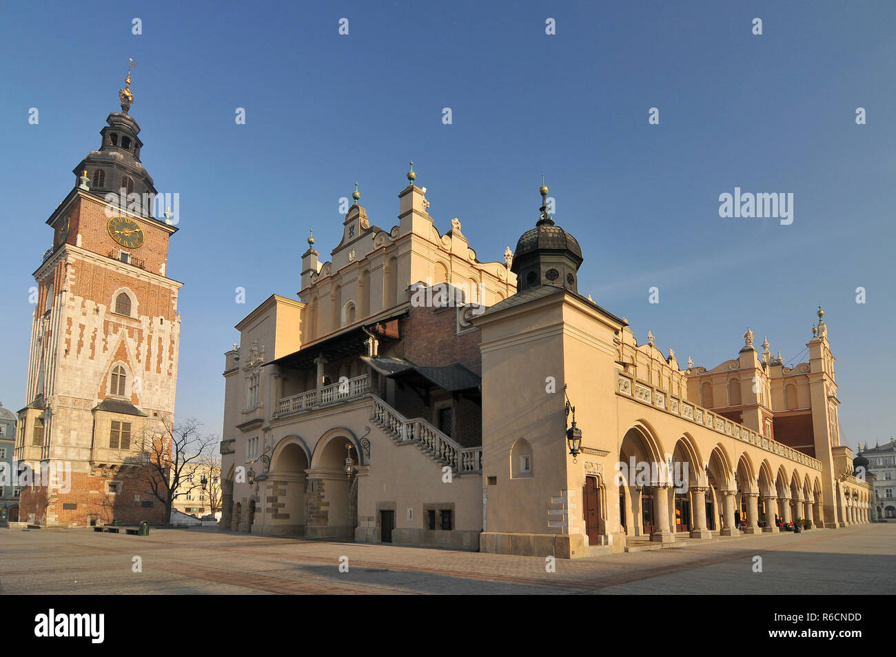 Poland, Cracow, Main Market Square, Sukiennice (Cloth Hall Stock Photo ...