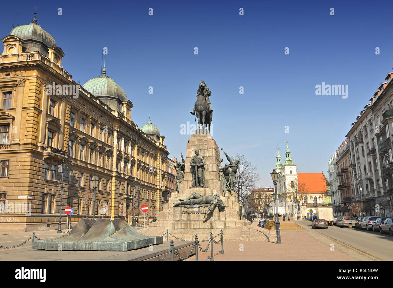Poland, Krakow, Jan Matejko Square, Grunwald Monument Stock Photo - Alamy