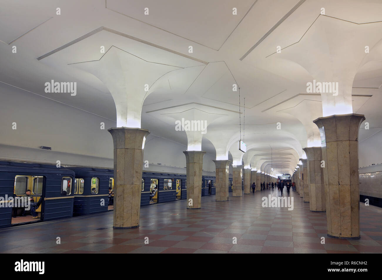 Russia, Moscow, Underground Station Kropotkinskaya Moscow Metro Stock ...