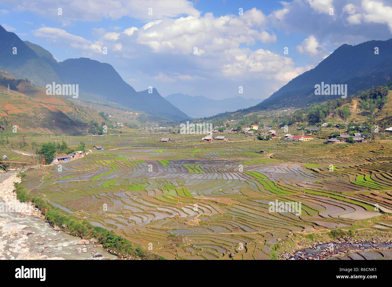 Vietnam, Sapa, Rice Terraces Of Sapa Vietnam Stock Photo - Alamy