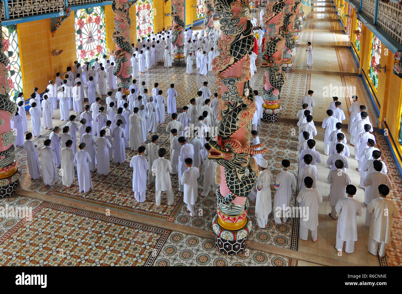 Vietnam, Cantho Prov, Mekong Delta, , Noontime Prayer And Ceremony At ...