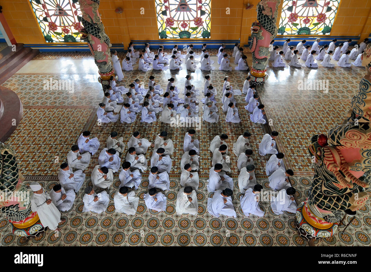Vietnam, Cantho Prov, Mekong Delta, , Noontime Prayer And Ceremony At ...