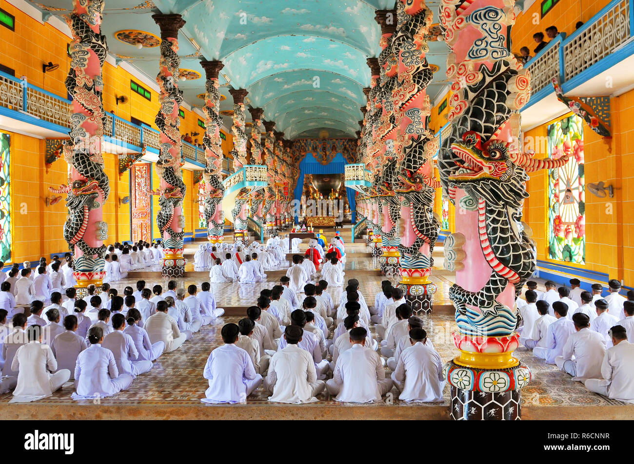 Vietnam, Cantho Prov, Mekong Delta, , Noontime Prayer And Ceremony At ...
