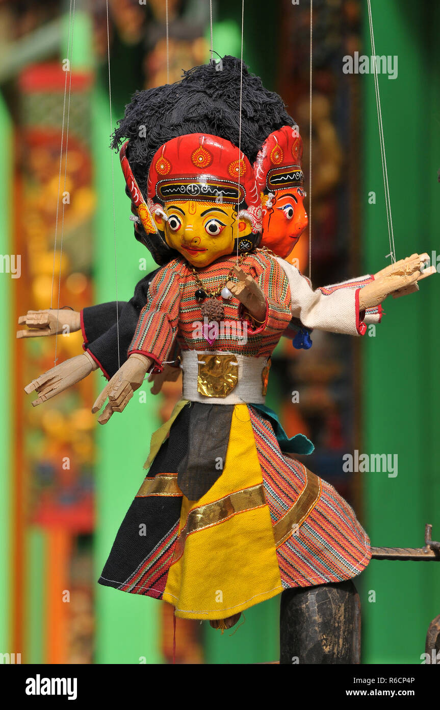 Nepal, Patan, Kathmandu, Nepali Handicraft Puppets Stock Photo - Alamy