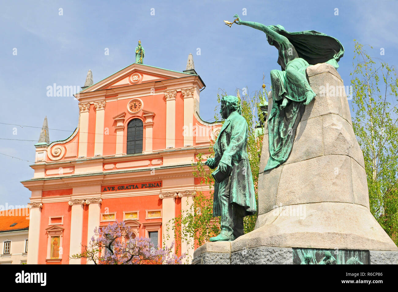 Slovenia, Ljubljana, Preseren Square, Church Of The Annunciation And ...