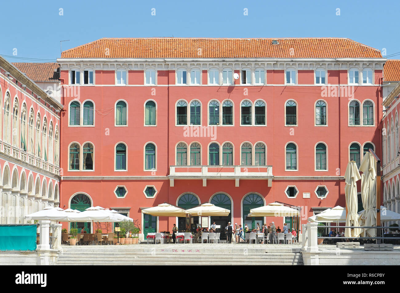 Croatia, Split, Hotel Bellevueon Trg Republike, Square Of The Republic ...