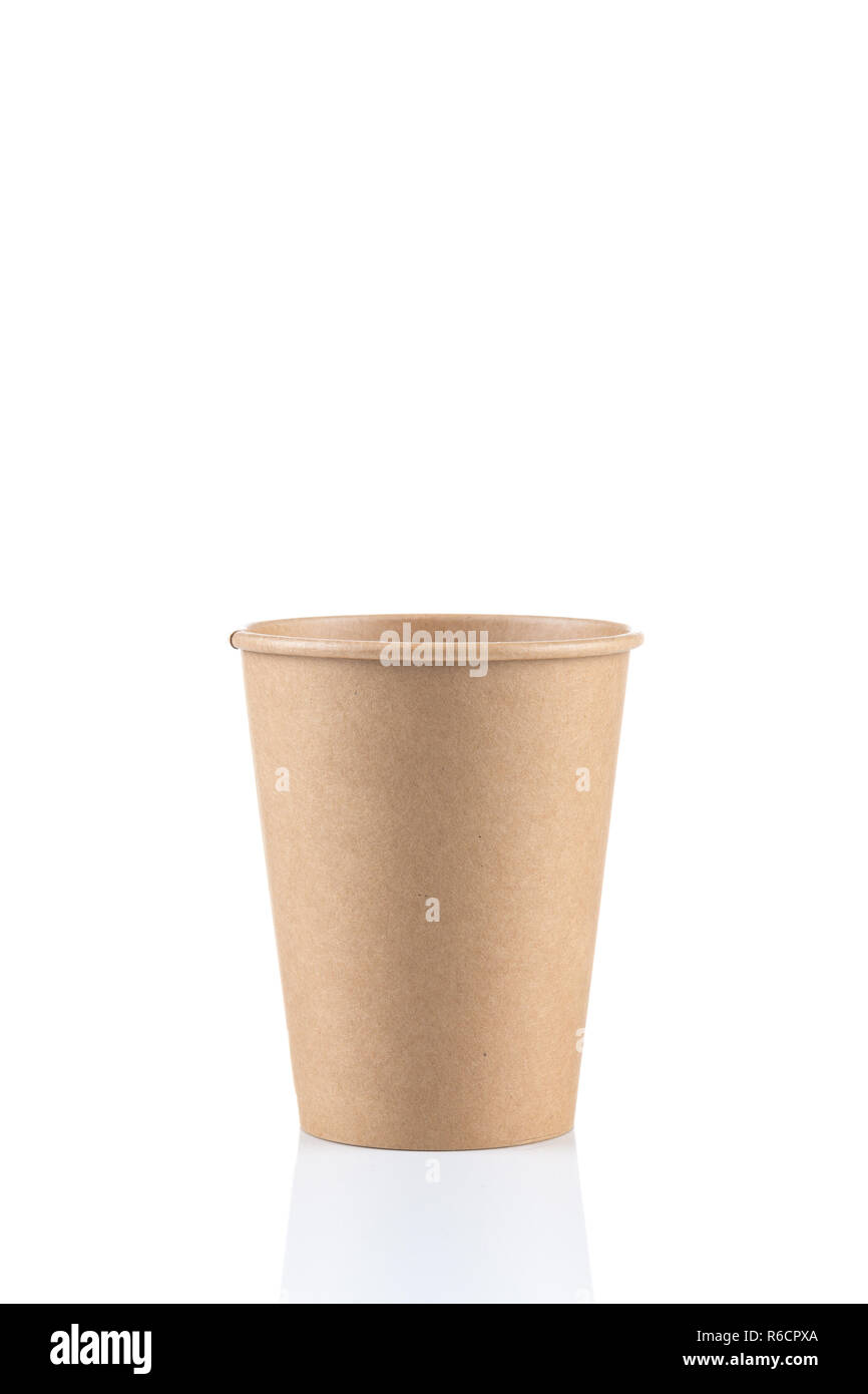 Empty Paper cups background Stock Photo - Alamy