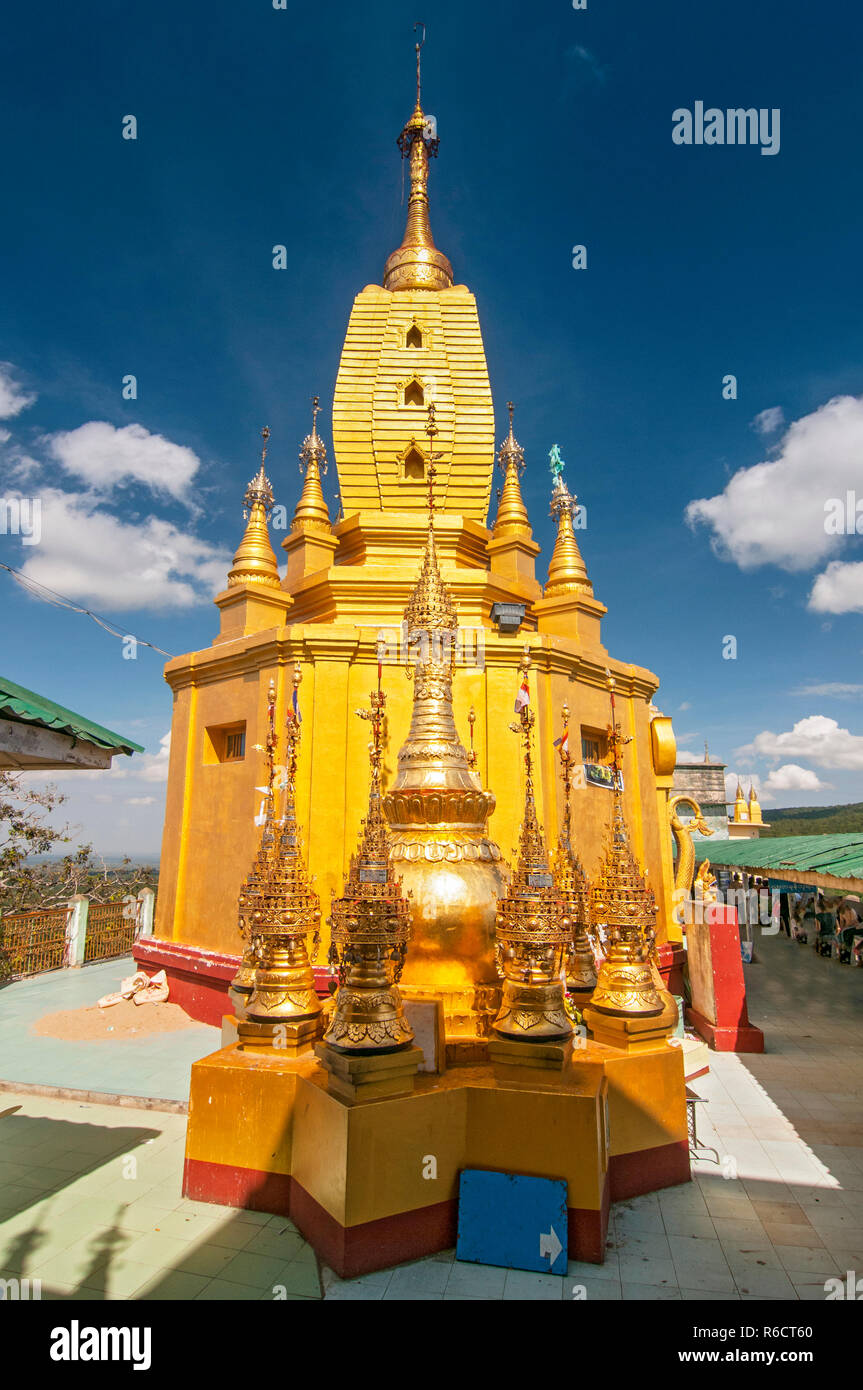 Popa Taungkalat Monastery Atop An Outcrop Of Mount Popa Volcano ...