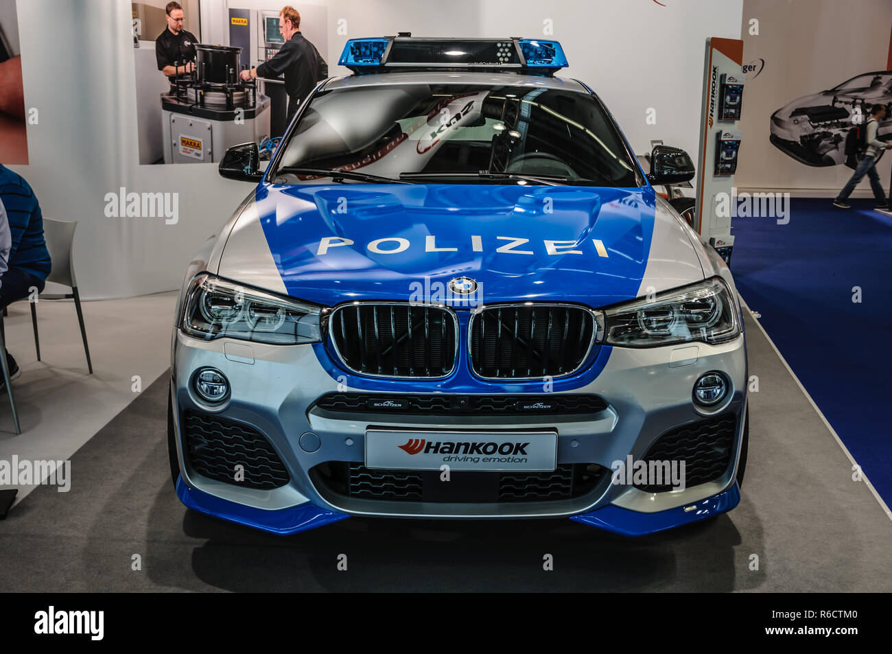 FRANKFURT - SEPT 2015: BMW X4 police car presented at IAA International ...