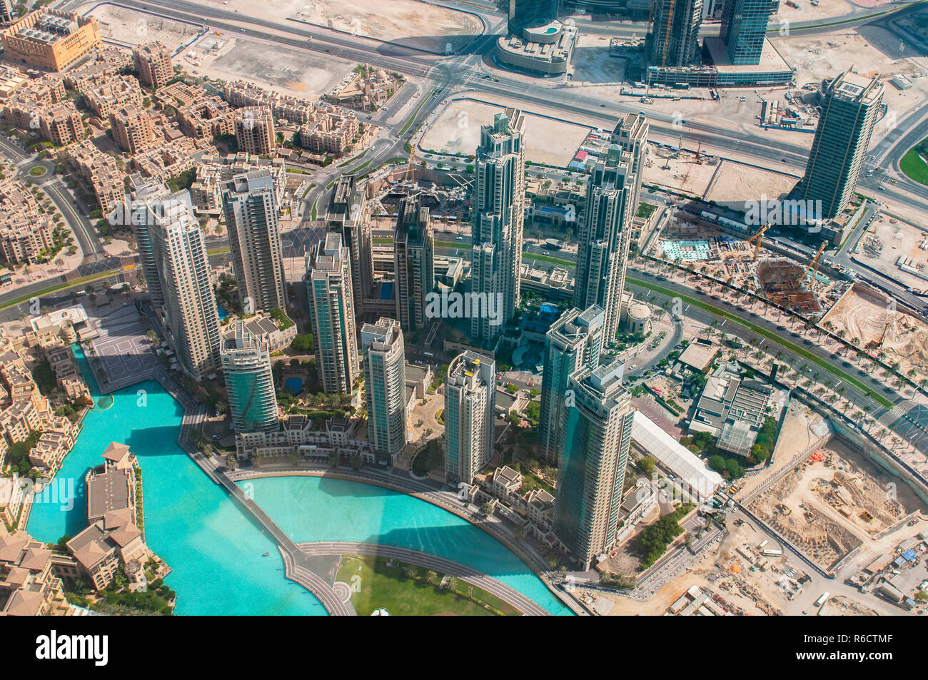 Aerial View Of Downtown Dubai From The Tallest Building In The World ...