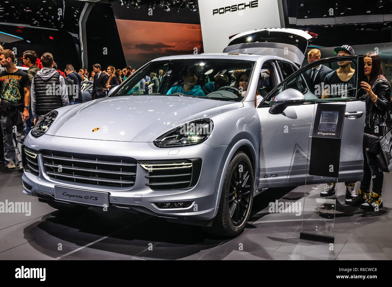 FRANKFURT - SEPT 2015: Porsche 958 Cayenne GTS presented at IAA ...