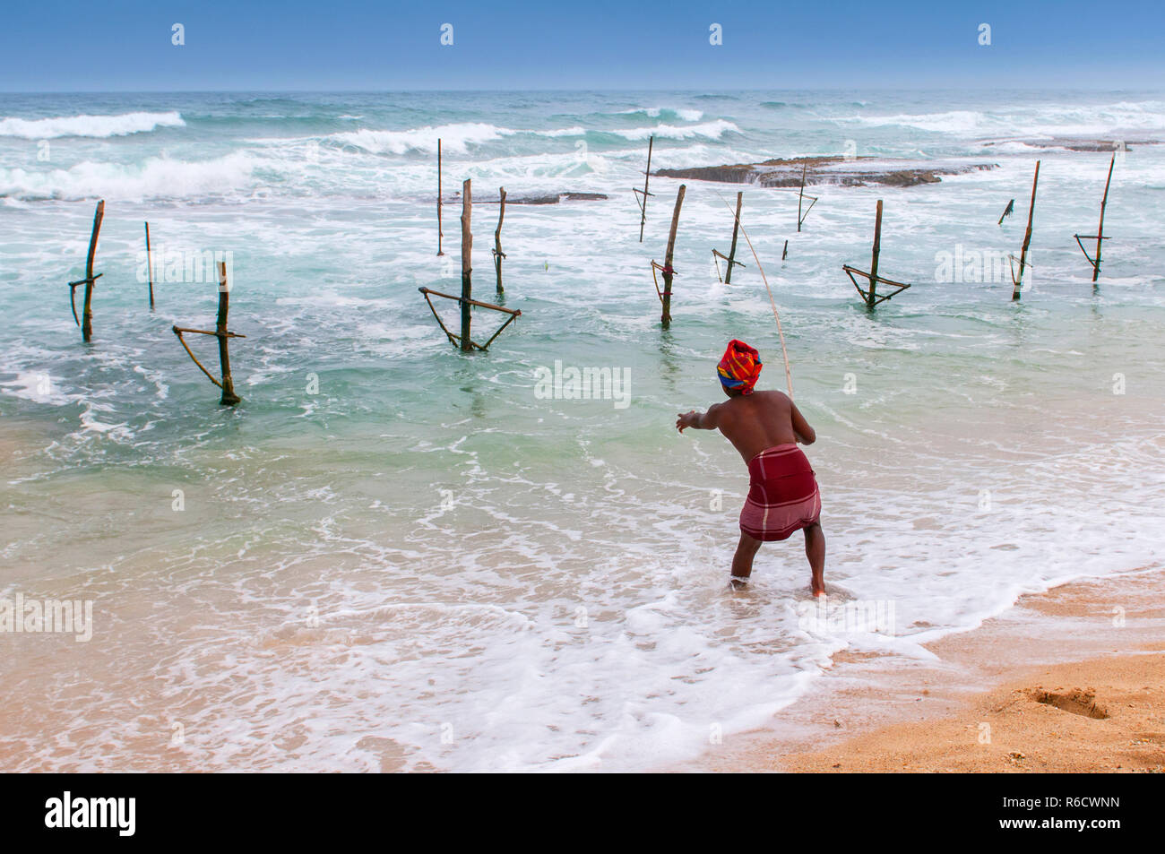Stilt Fishing Is Fishing In Shallow Water On A Platform Made Up Of A ...