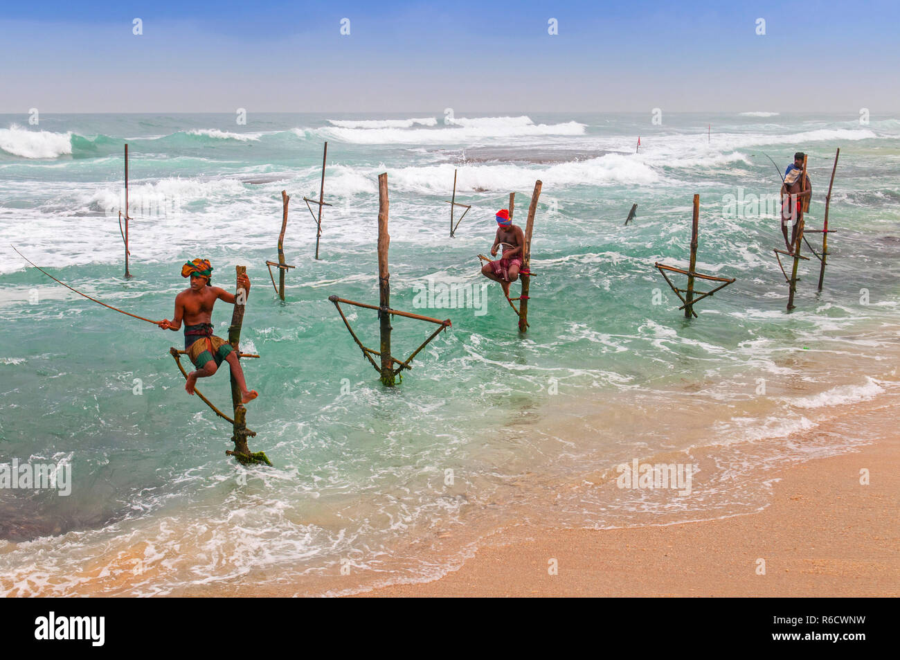 Stilt Fishing Is Fishing In Shallow Water On A Platform Made Up Of A ...