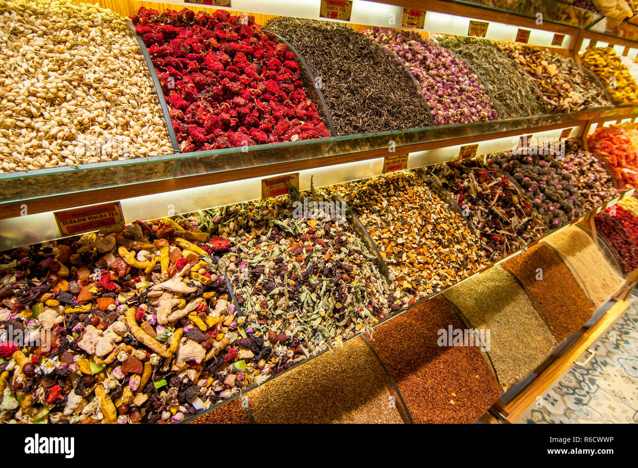 Wide Selection Of Exotic Oriental Sweets Including Baklava, Toffees And ...
