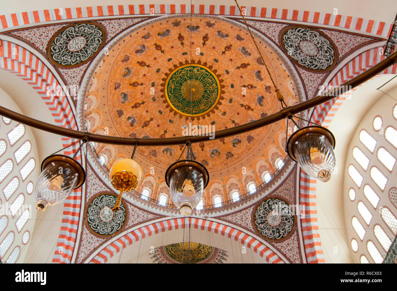 Interior View Of Suleymaniye Mosque (Suleymaniye Camisi), Istanbul ...