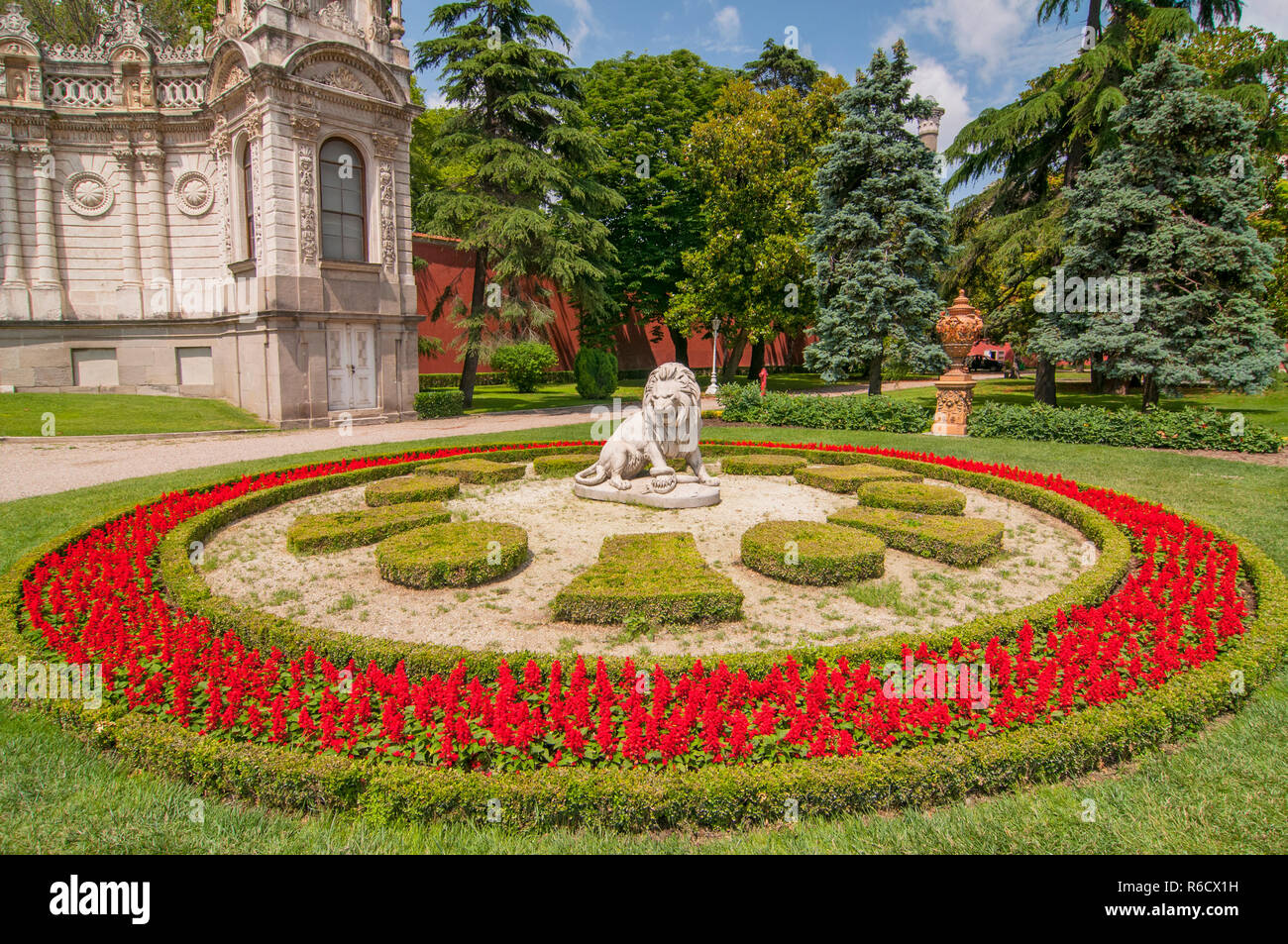 Stone Lioness In The Garden Of Dolmabahce Palace (Dolmabahce Sarayi ...