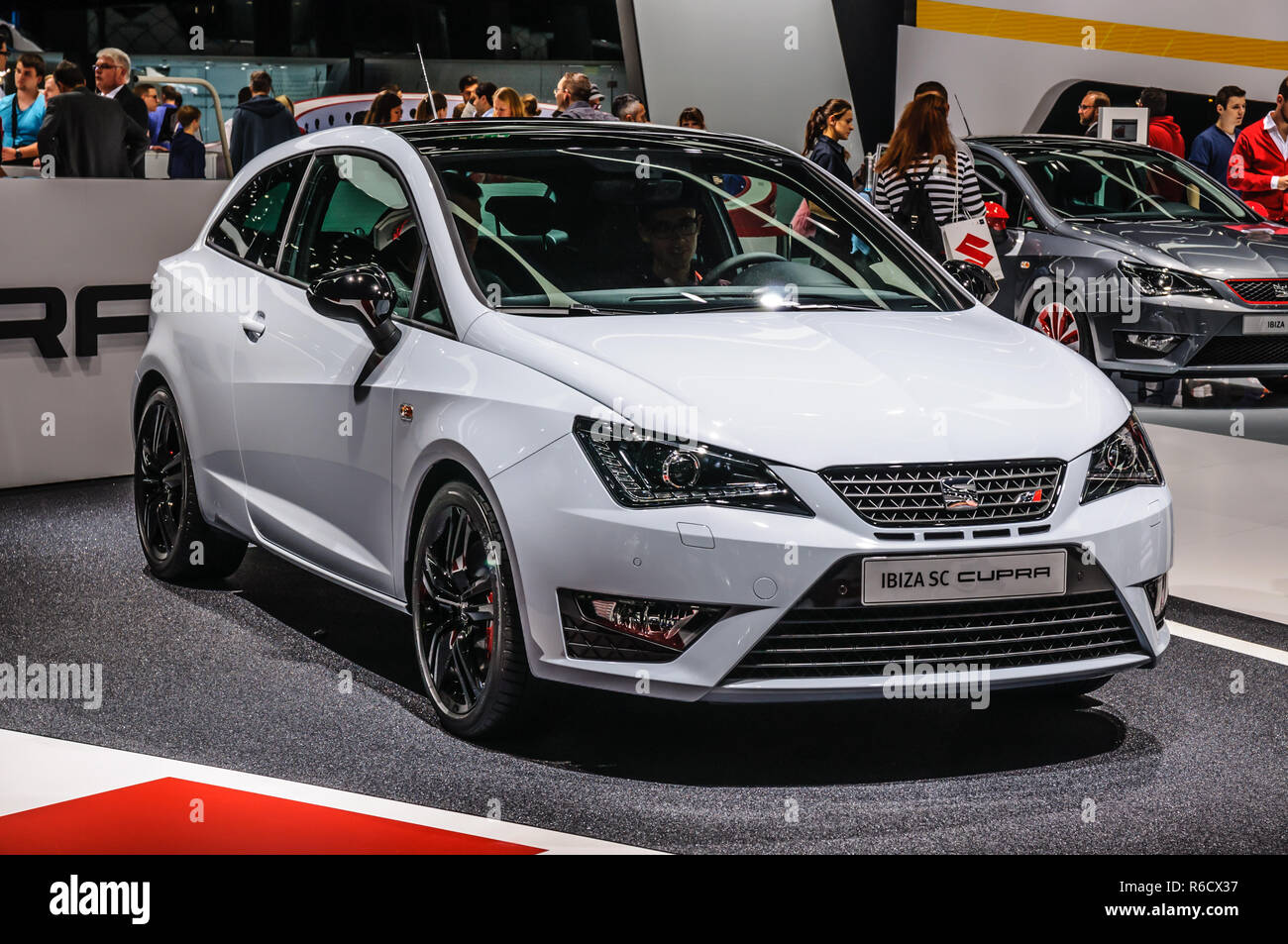 FRANKFURT - SEPT 2015: SEAT IBIZA SC Cupra presented at IAA International Motor Show on ...