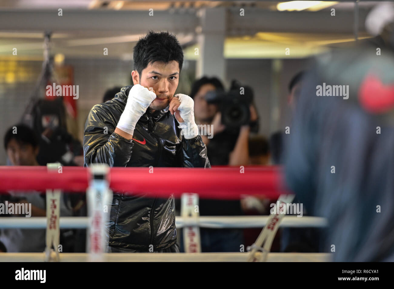 Ryota Murata of Japan trains during a media workout at Teiken Boxing ...