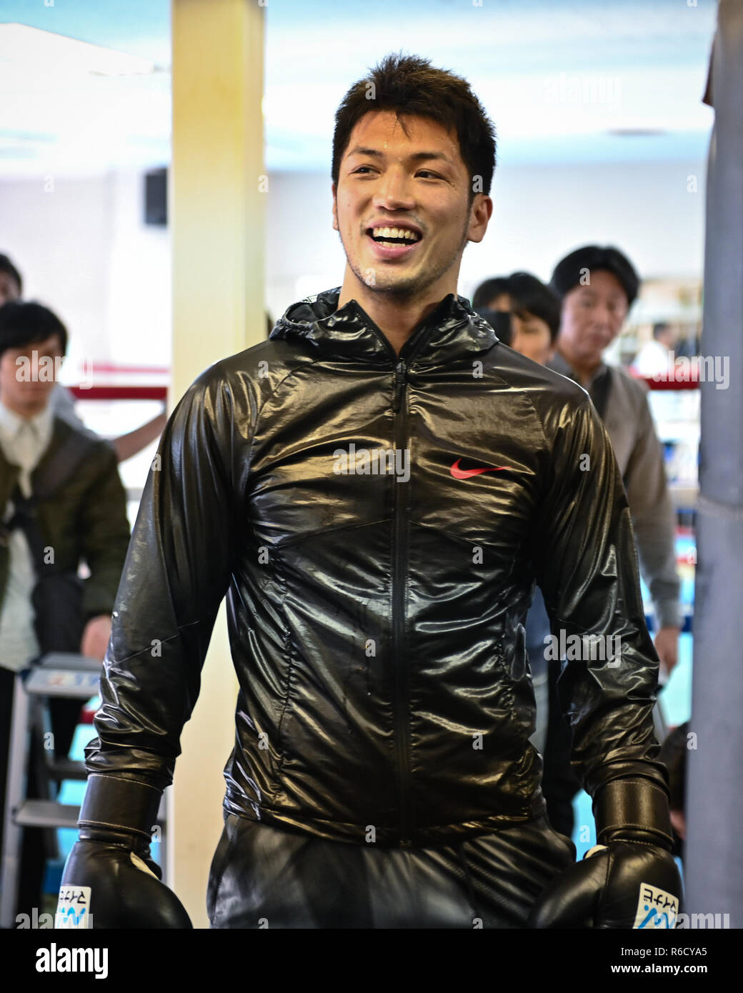 Ryota Murata of Japan trains during a media workout at Teiken Boxing ...