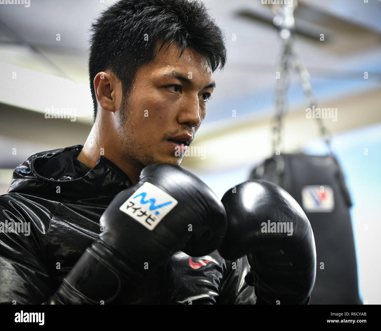 Ryota Murata of Japan trains during a media workout at Teiken Boxing ...