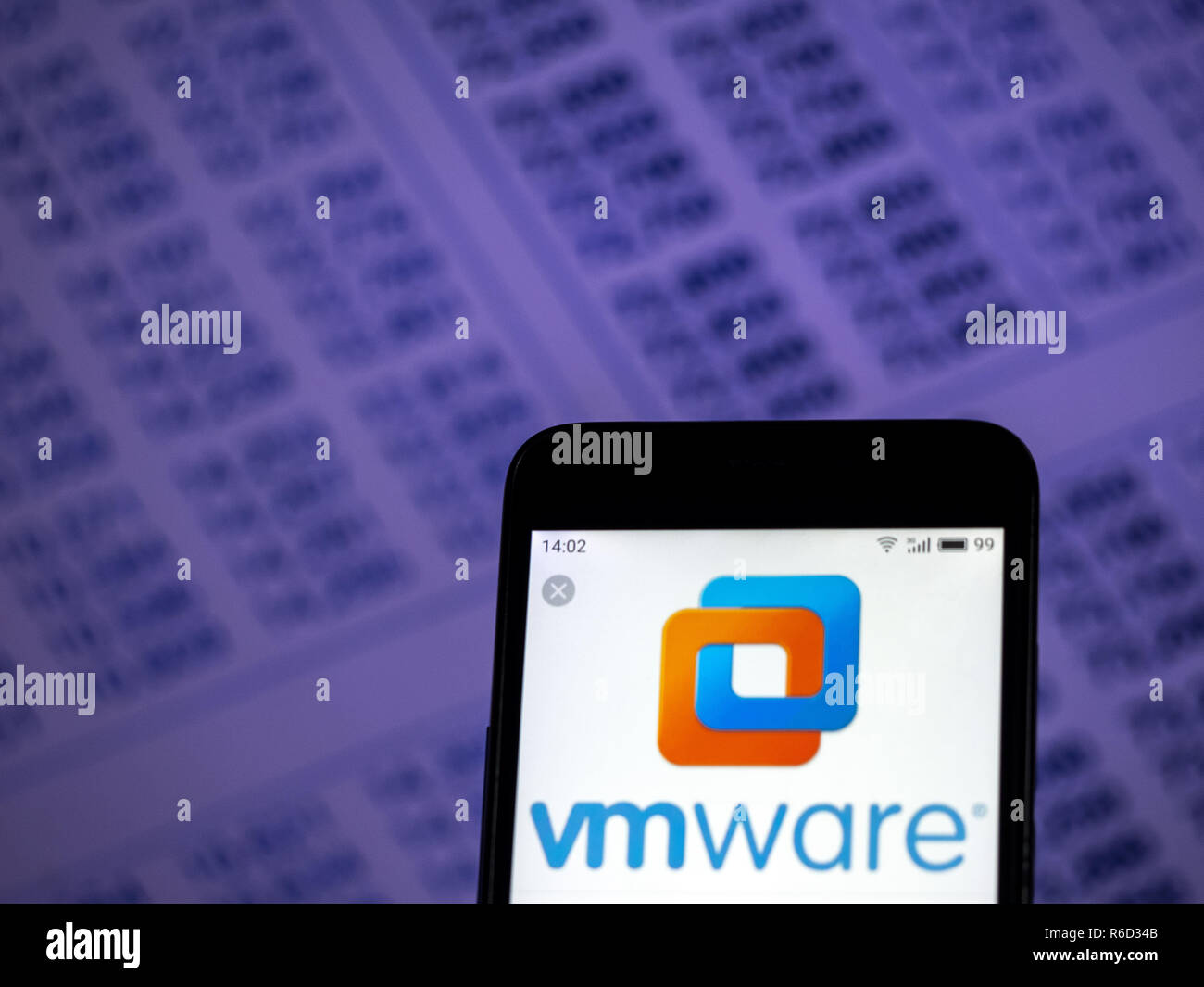 Kiev, Ukraine. 4th Dec, 2018. VMware Computer software company logo ...